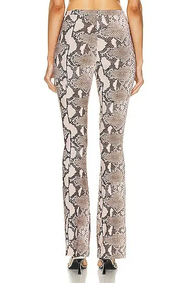 Stella McCartney Python Printed Trouser In Beige