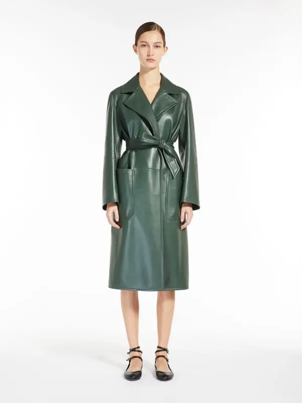 Max Mara Manuela Nappa Leather Icon Coat
