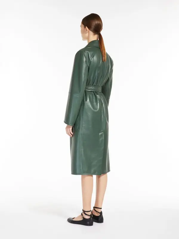 Max Mara Manuela Nappa Leather Icon Coat