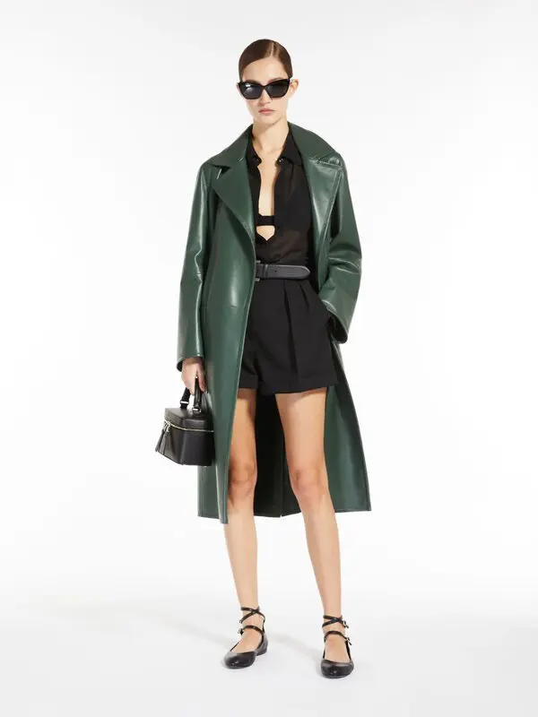 Max Mara Manuela Nappa Leather Icon Coat
