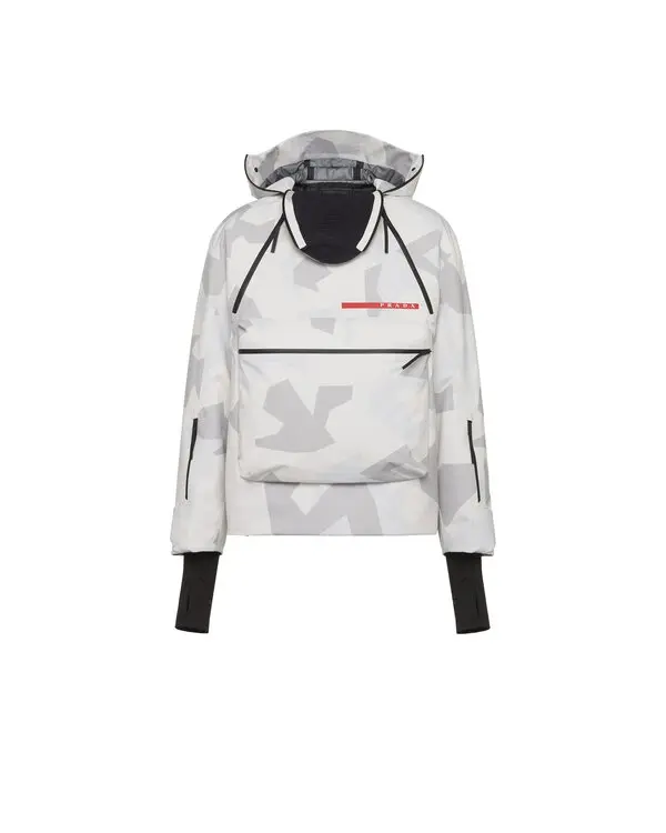 Prada Printed Technical Fabric Snowboard Jacket - Grey