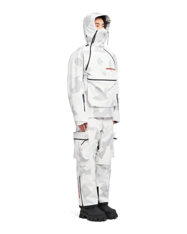 Prada Printed Technical Fabric Snowboard Jacket - Grey