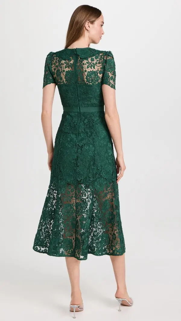 self portrait green cord lace midi dress Self-Portrait In - 70% Off filter-type_Dress