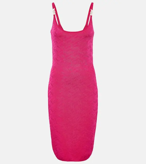 Versace La Greca Medusa '95 Midi Dress - Pink