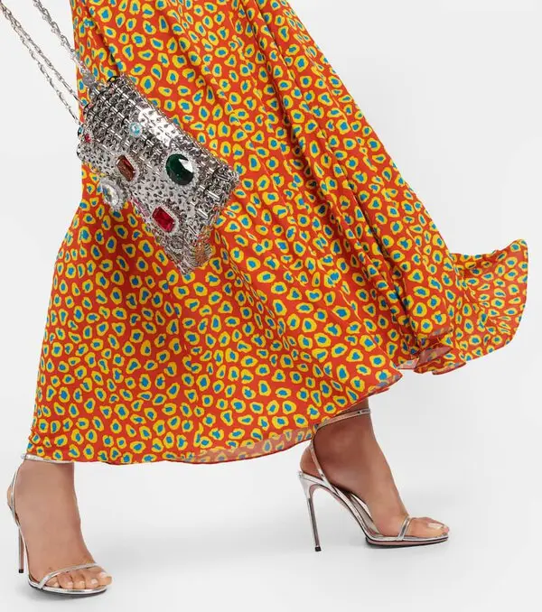 Rabanne Low-rise Printed Maxi Skirt