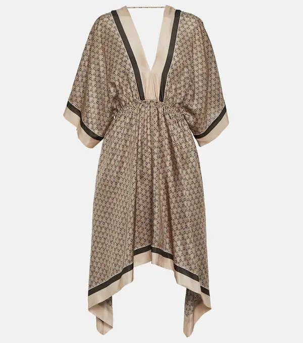 Brunello Cucinelli Printed Silk Kaftan