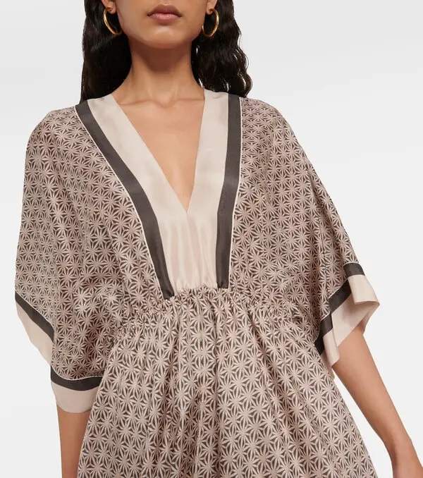 Brunello Cucinelli Printed Silk Kaftan