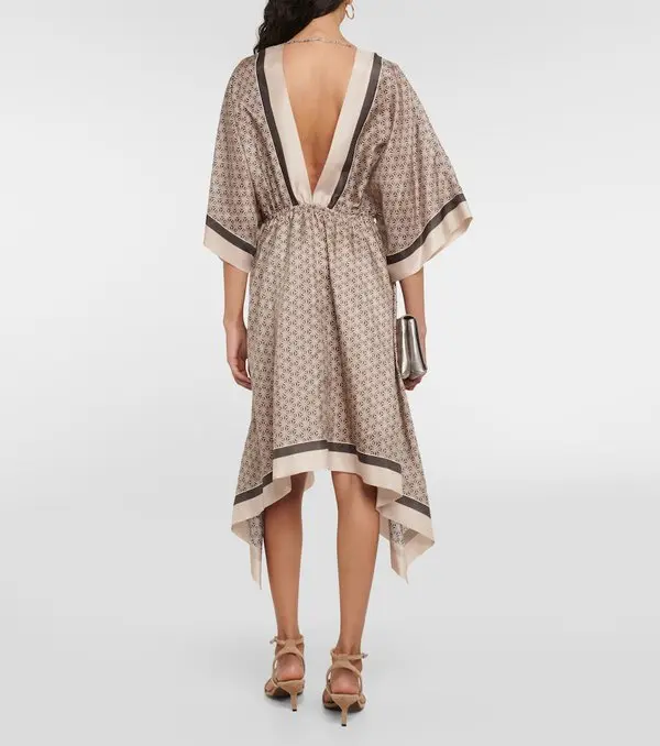 Brunello Cucinelli Printed Silk Kaftan - Multicoloured