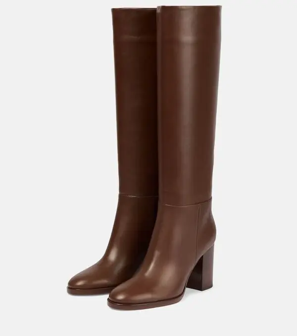 GIANVITO ROSSI Santiago Knee-high Leather Boots - Brown