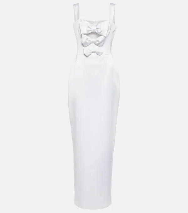 RASARIO Satin Gown - White