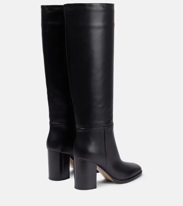GIANVITO ROSSI Santiago Knee-high Leather Boots - Black
