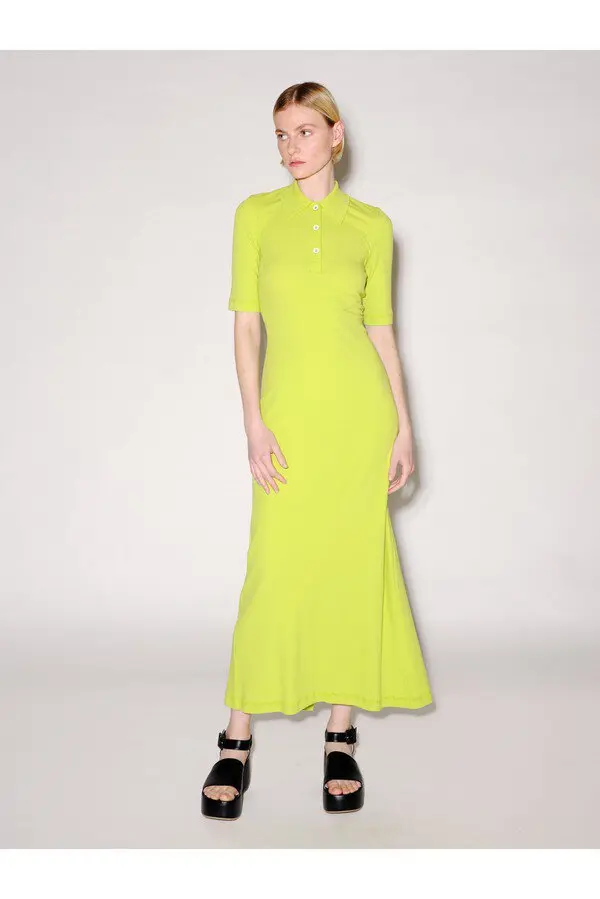 rosetta getty green dress Combo Tshirt Dress in Olive
