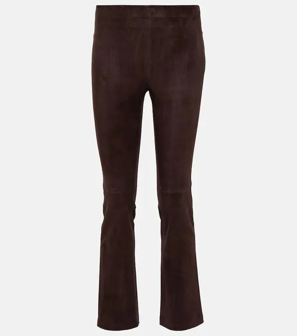 Stouls Jp Twenty Bootcut Suede Pants - Brown
