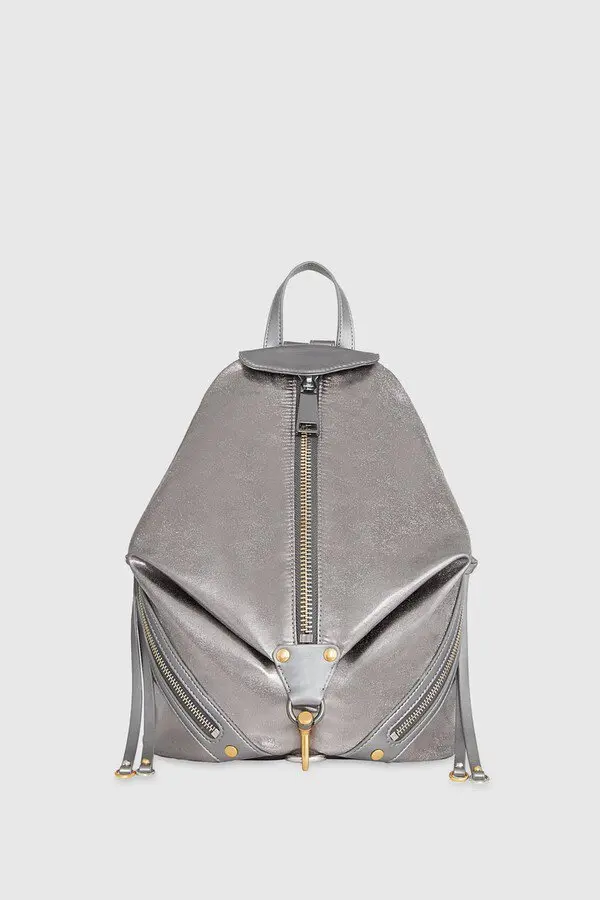 Rebecca Minkoff Nylon Medium Zip Julian Backpack In Natural  display picture 1