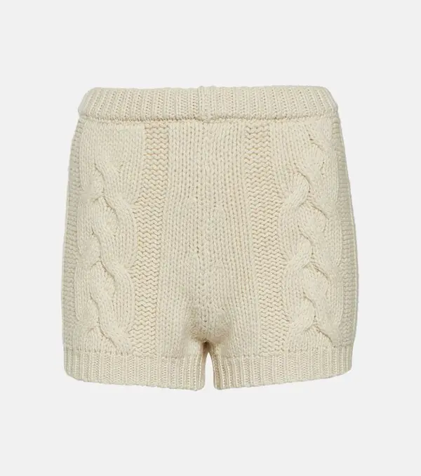 Magda Butrym Cable-knit Cashmere Shorts