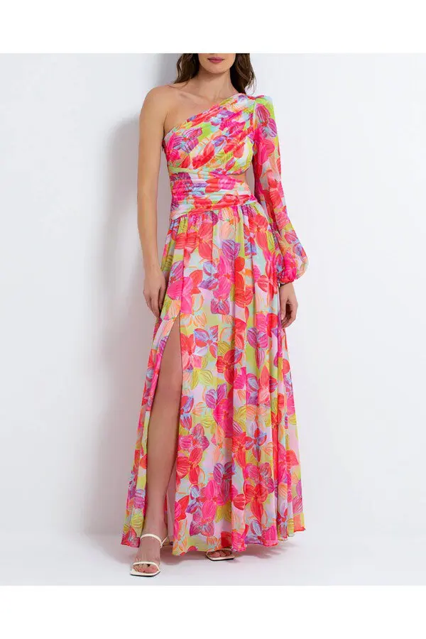 strapless open back dress PatBo Check One Shoulder Beach Dress Size S – JDEX Styles main image 0