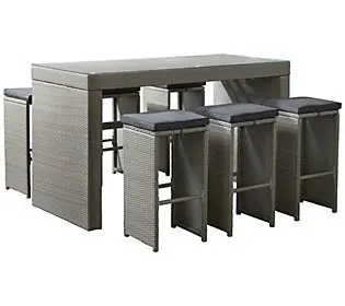 ALATERRE FURNITURE Asti 7-piece Set Outdoor Pub Set - One-color