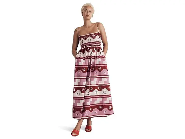 madewell theo midi dress The Theo Sleeveless Midi Dress