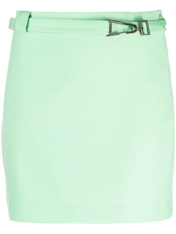 Patrizia Pepe Belted Mini Skirt - Green
