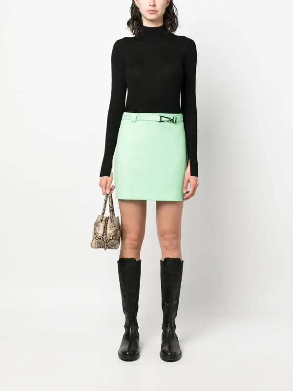Patrizia Pepe Belted Mini Skirt