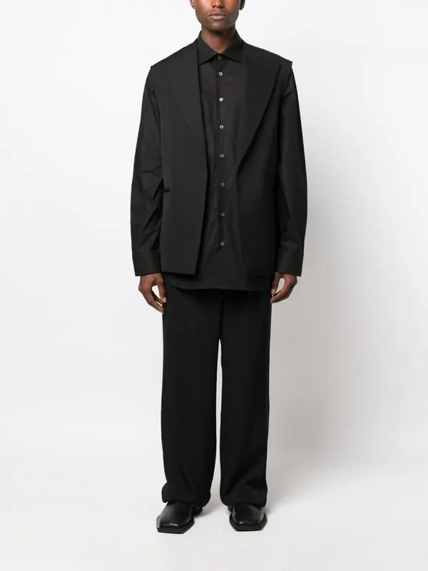 JIL SANDER Tailored Vest With Frayed Edges