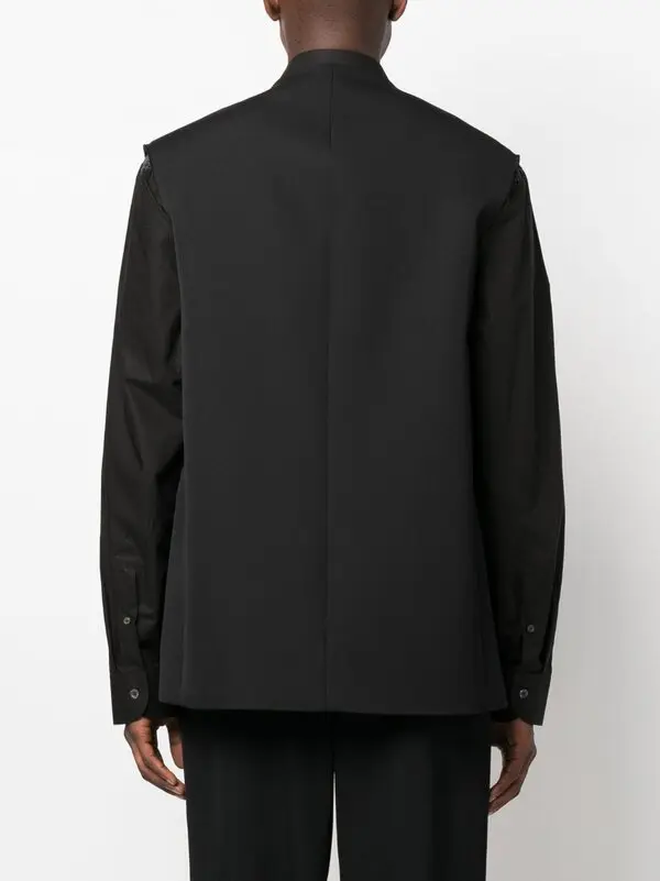 JIL SANDER Tailored Vest With Frayed Edges