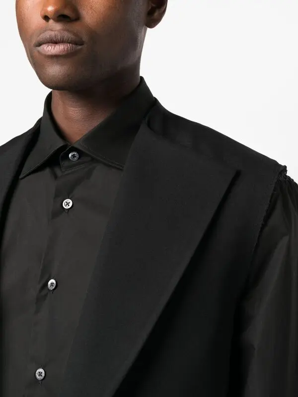JIL SANDER Tailored Vest With Frayed Edges