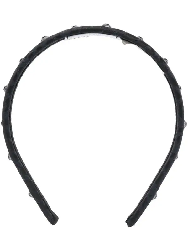 Moschino Embellished Jacquard Headband - Black