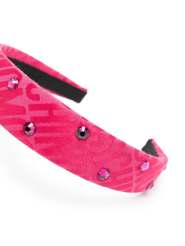 Moschino Crystal-embellished Jacquard Headband