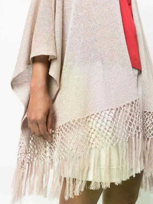 Brunello Cucinelli Fringed Linen Poncho