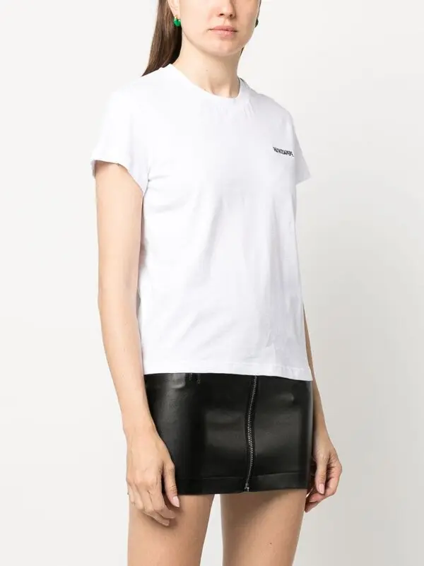 Patrizia Pepe Logo-embroidered T-shirt - White