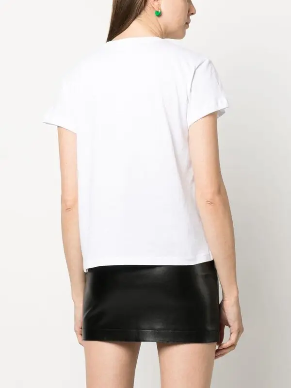 Patrizia Pepe Logo-embroidered T-shirt - White