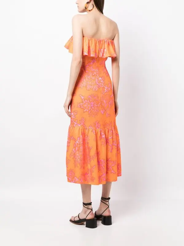 Rhode Thea Coral-print Dress