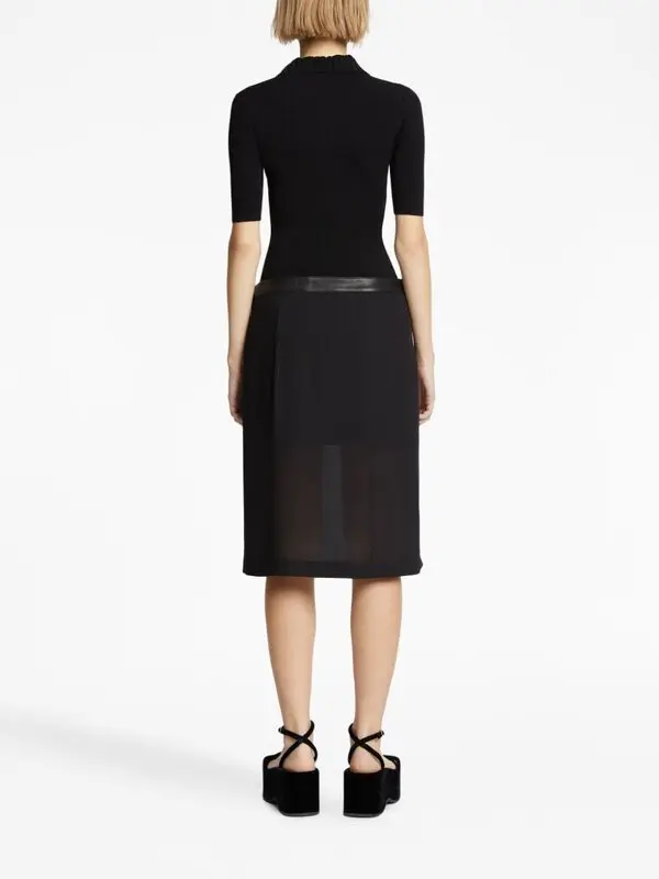 Proenza Schouler Short-sleeved Knitted Polo Bodysuit