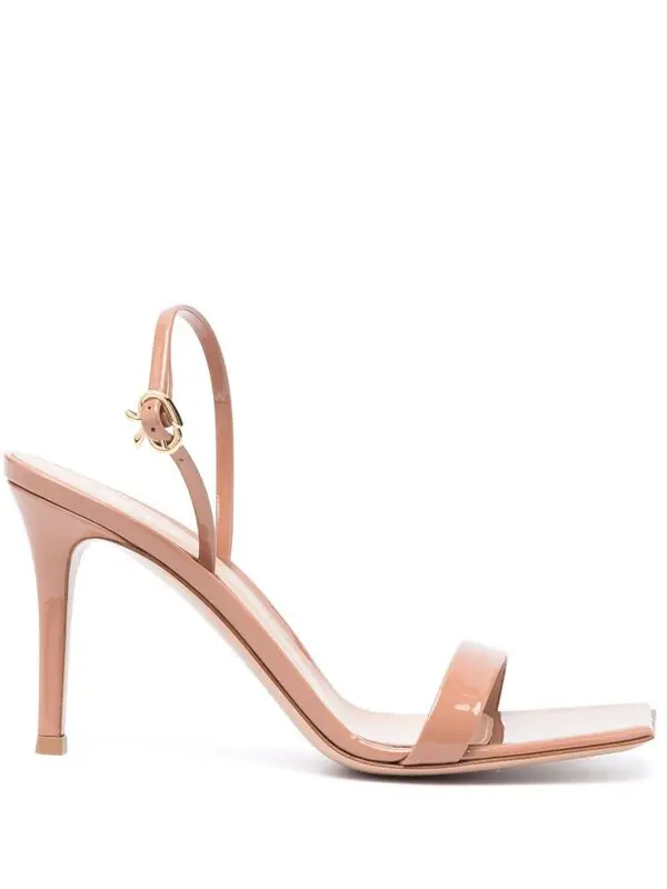 GIANVITO ROSSI Ribbon 85mm Stiletto Sandals - Brown