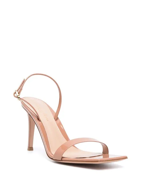 GIANVITO ROSSI Ribbon 85mm Stiletto Sandals - Brown