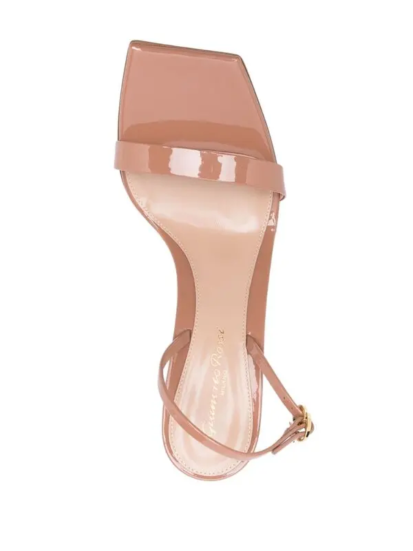 GIANVITO ROSSI Ribbon 85mm Stiletto Sandals - Brown