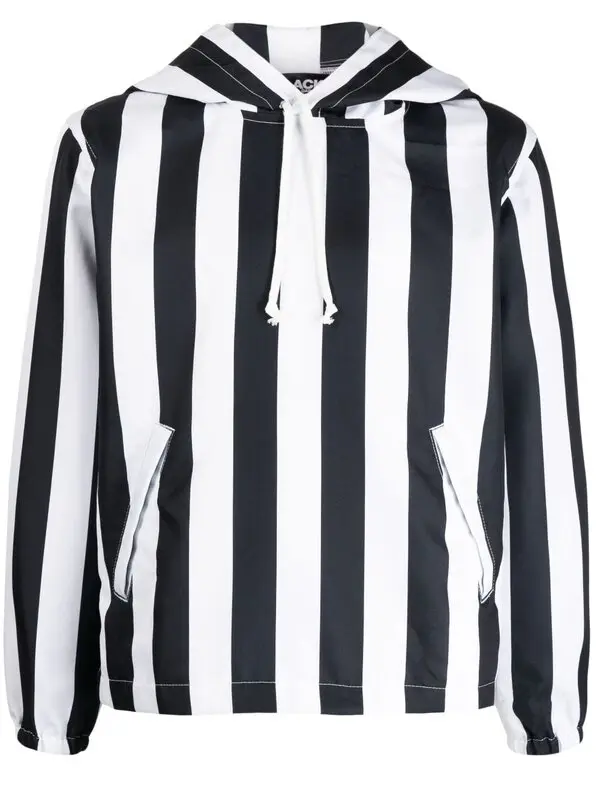 Comme Des Garçons Striped Long-sleeved Hoodie