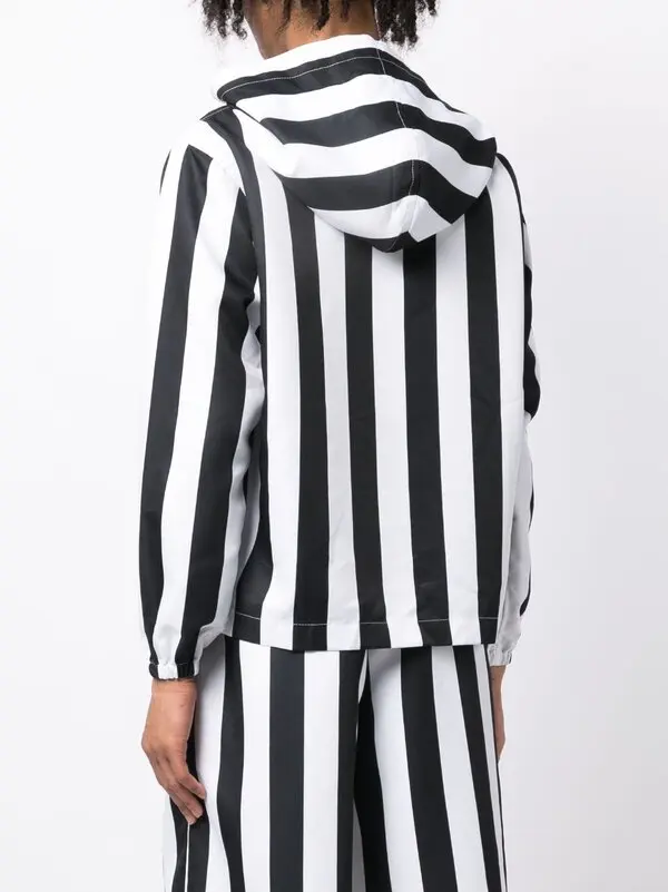 Comme Des Garçons Striped Long-sleeved Hoodie