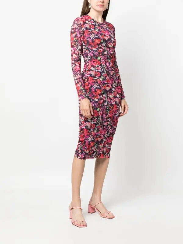 Patrizia Pepe Floral-print Tulle Midi Dress