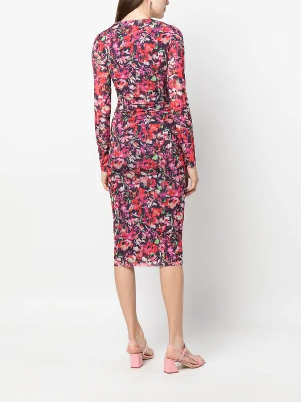 Patrizia Pepe Floral-print Tulle Midi Dress