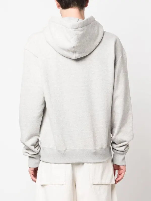 JIL SANDER Logo-print Hoodie - Grey