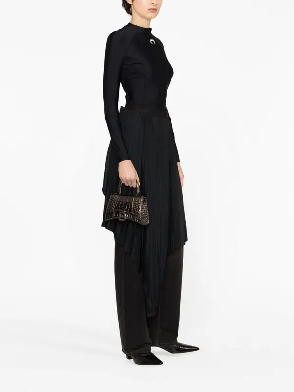 Balenciaga Hourglass Xs Crocodile-embossed Tote Bag - Brown