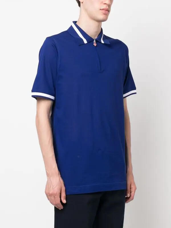 Kiton Piqué Zip-fastening Polo Shirt