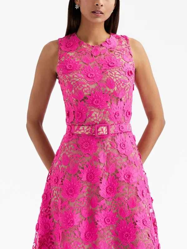 oscar de la renta water lily guipure lace maxi dress Oscar de la Renta Water Lily Guipure Lace Gown