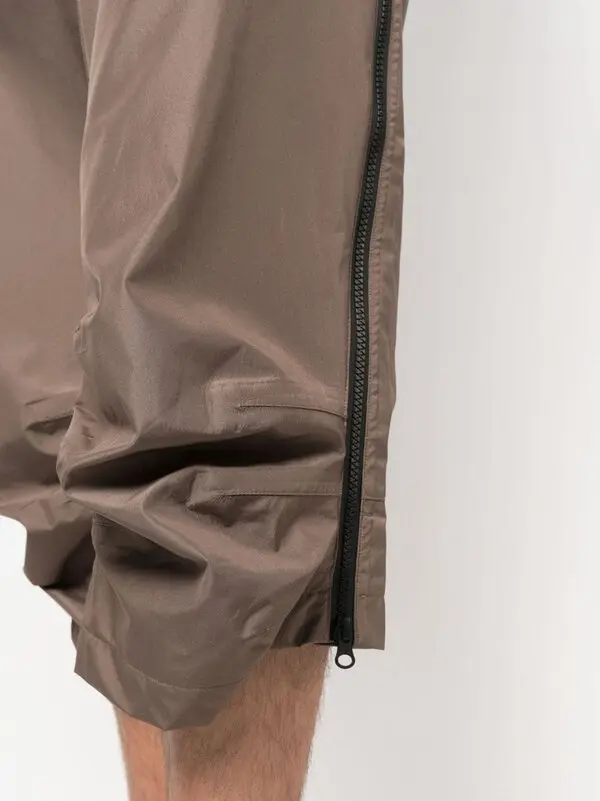 GR10K Buckle-fastening Satin Cropped Trousers - Brown