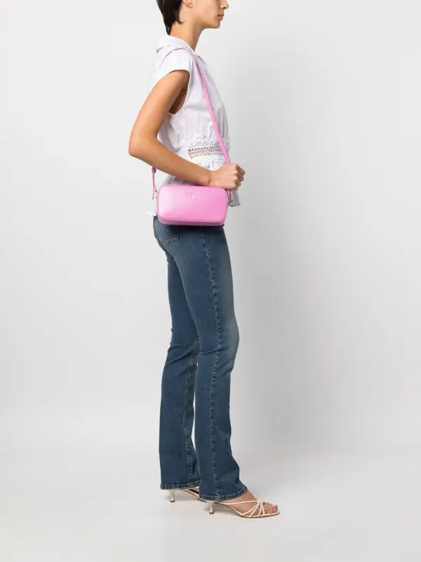 Patrizia Pepe Leather Crossbody Bag - Pink