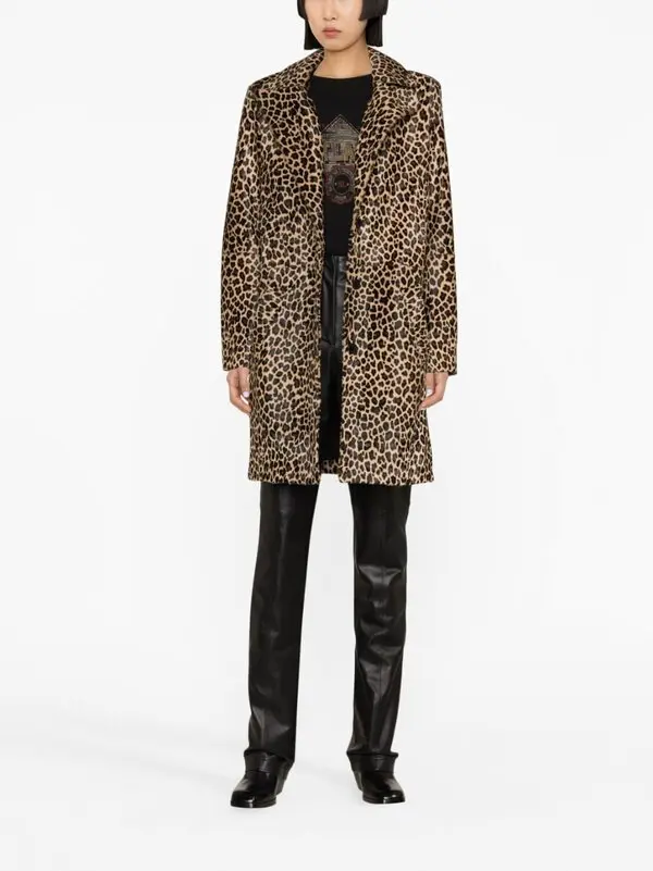 Zadig&Voltaire Leopard-print Calf Hair Coat