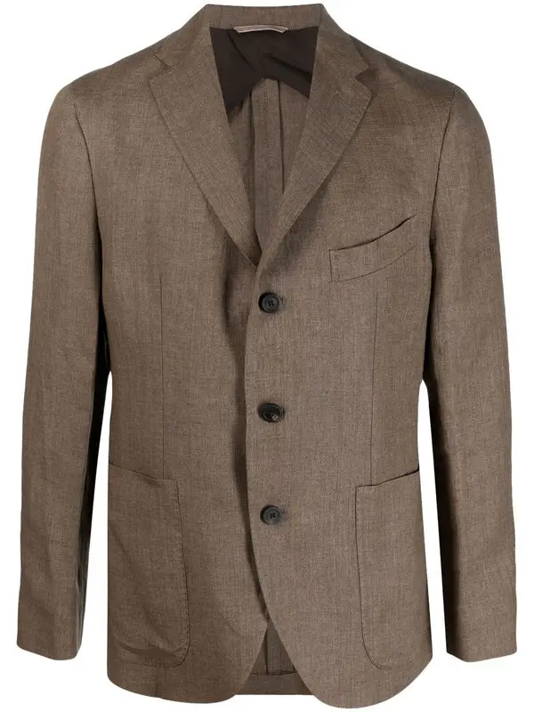 Peserico Long-sleeve Linen Blazer