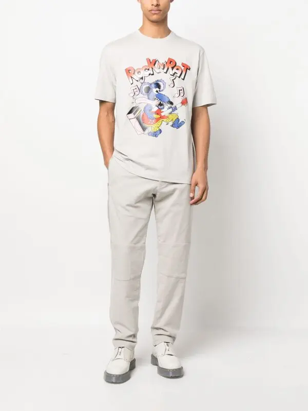 Moschino Graphic-print Cotton T-shirt - Grey